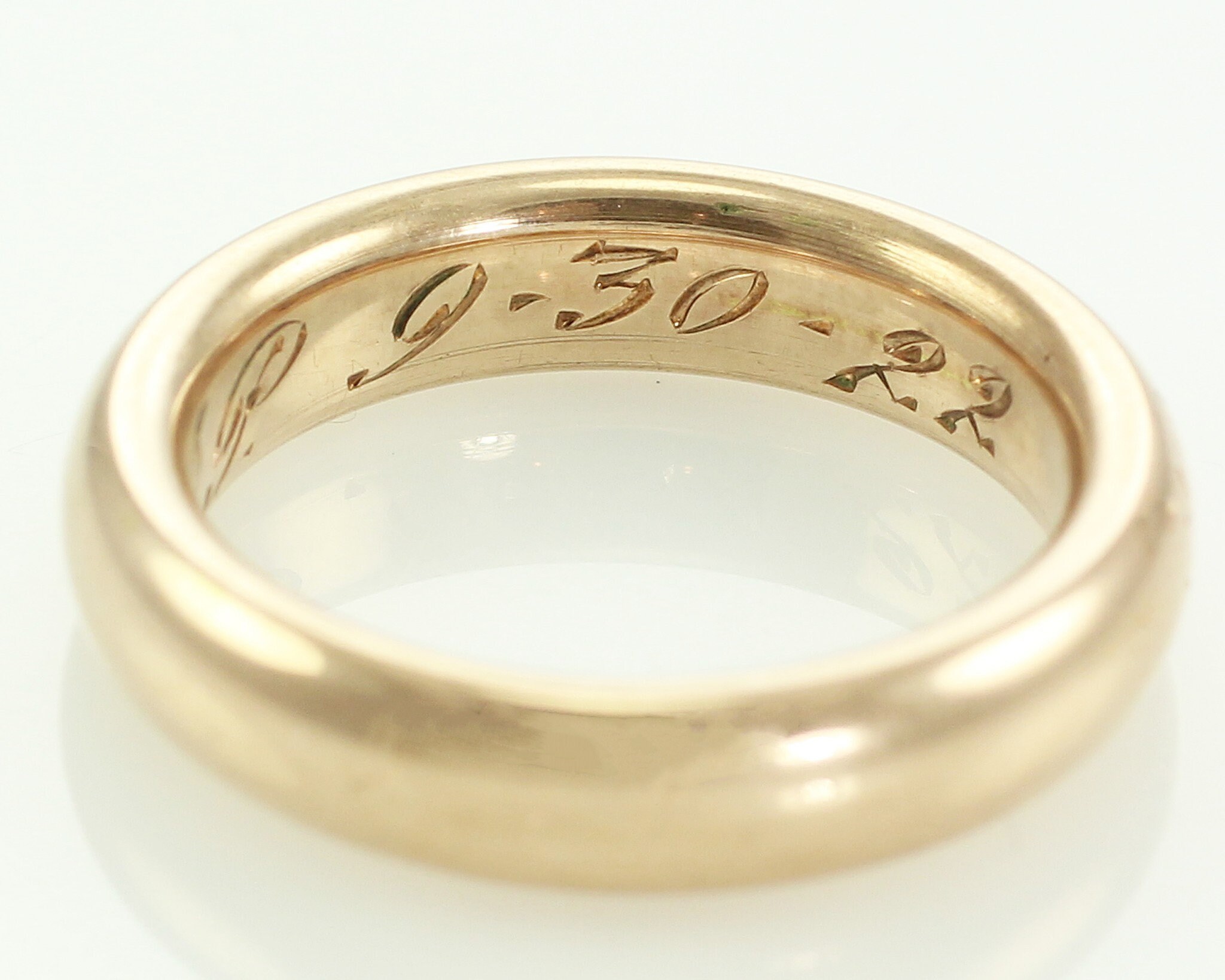 Ostby Barton Wedding Ring of 10K Rosy Gold Size 7.75 - Vintage 1922 OB ...