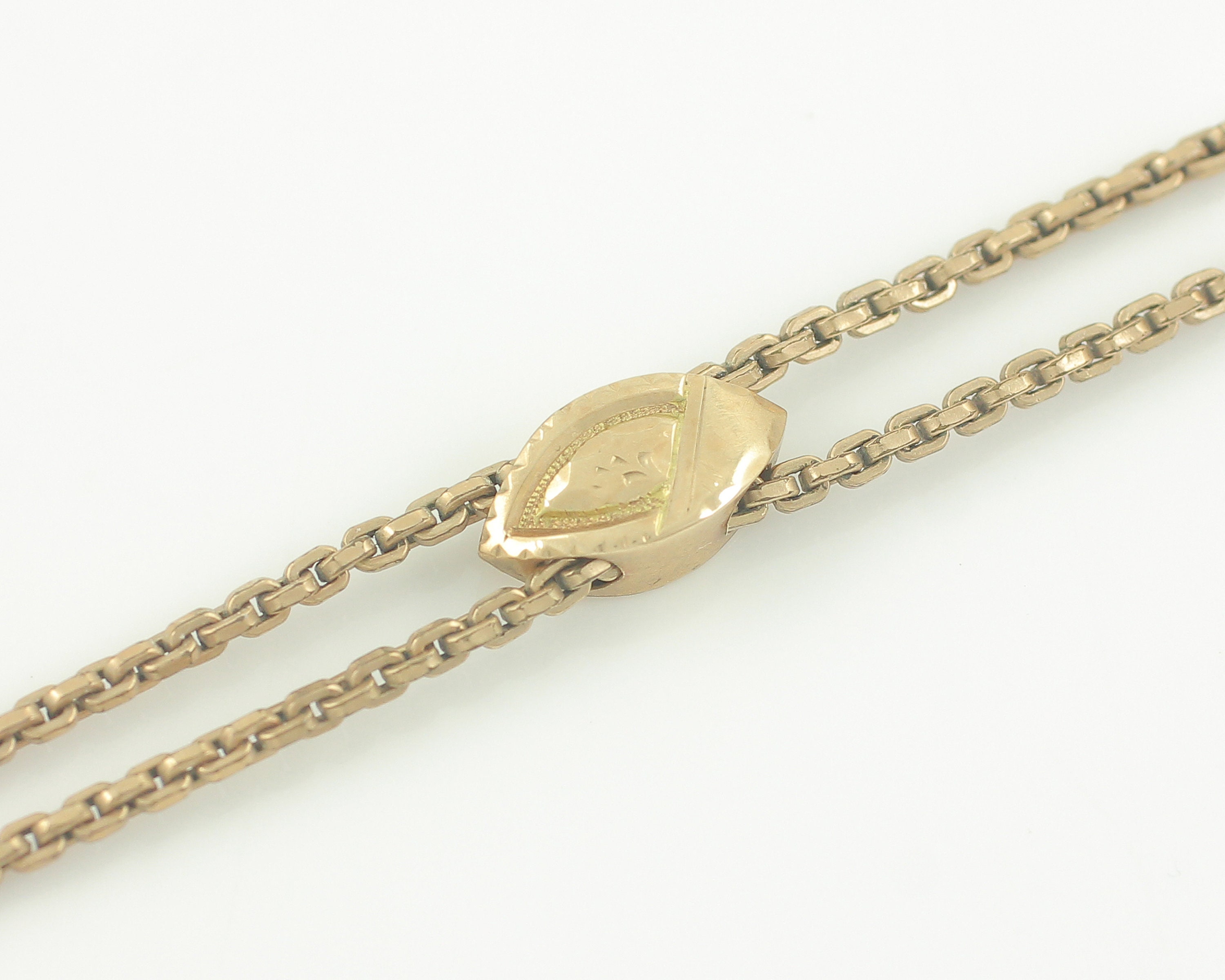 Antique Rolo Chain Victorian Slide Necklace, 44 Lady's Lorgnette Watch ...