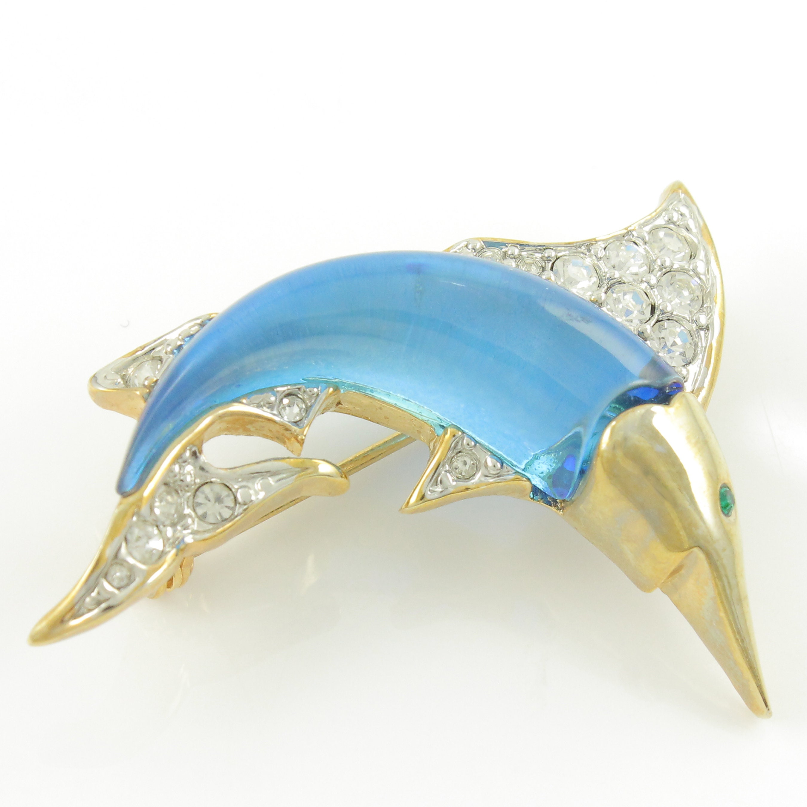 Vintage Jelly Belly Swordfish Brooch, Marlin Fish Blue Lucite ...