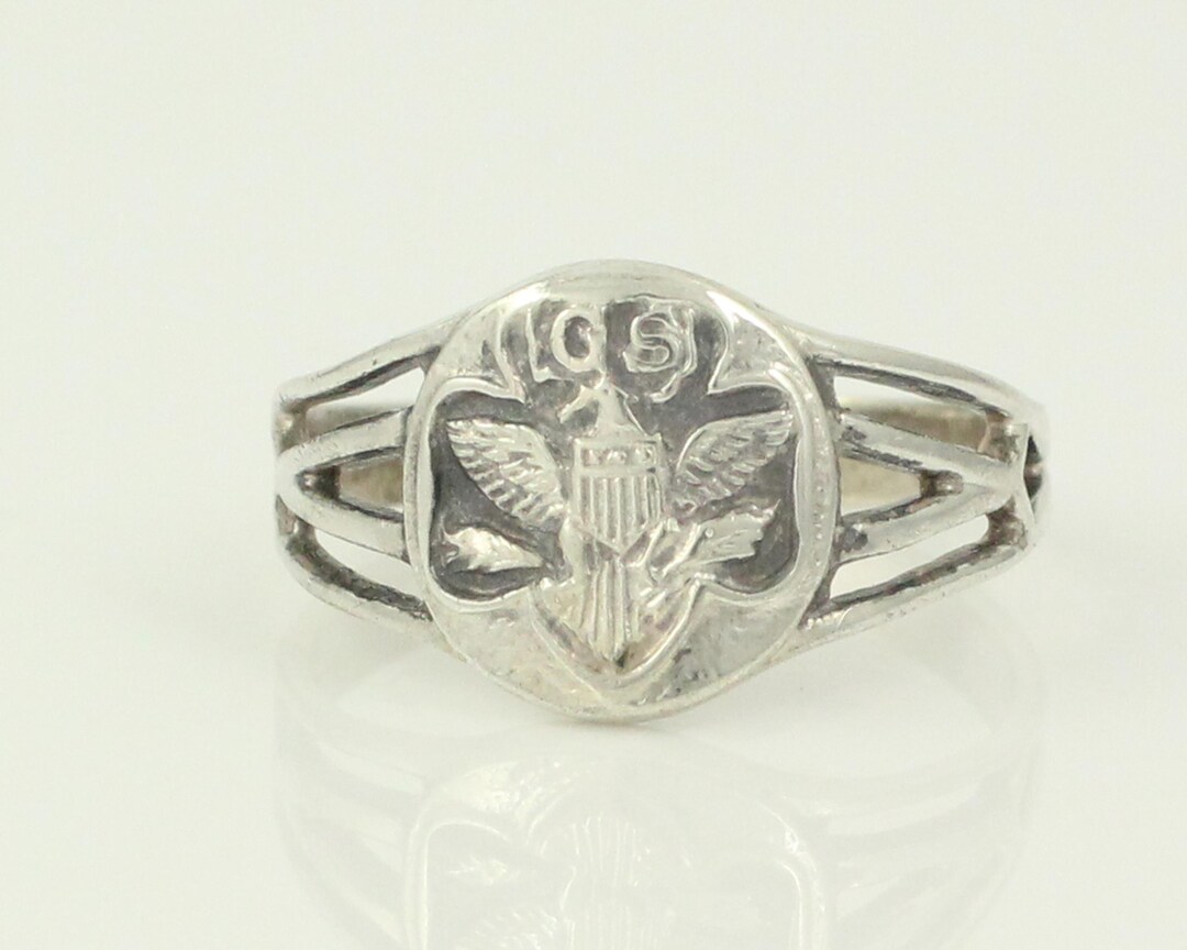 Vintage Sterling Silver Girl Scout Ring, Art Deco Sterling Silver ...