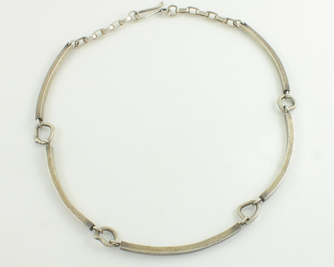 Vintage Bill Tendler Sterling Silver Collar Necklace: Mid Century ...
