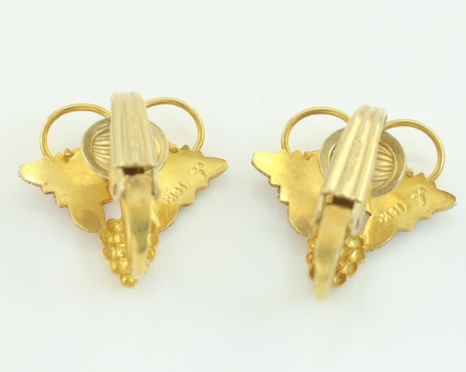 Vintage 10K Black Hills Gold Grape Leaf Clip on Earrings - 1980s - Etsy