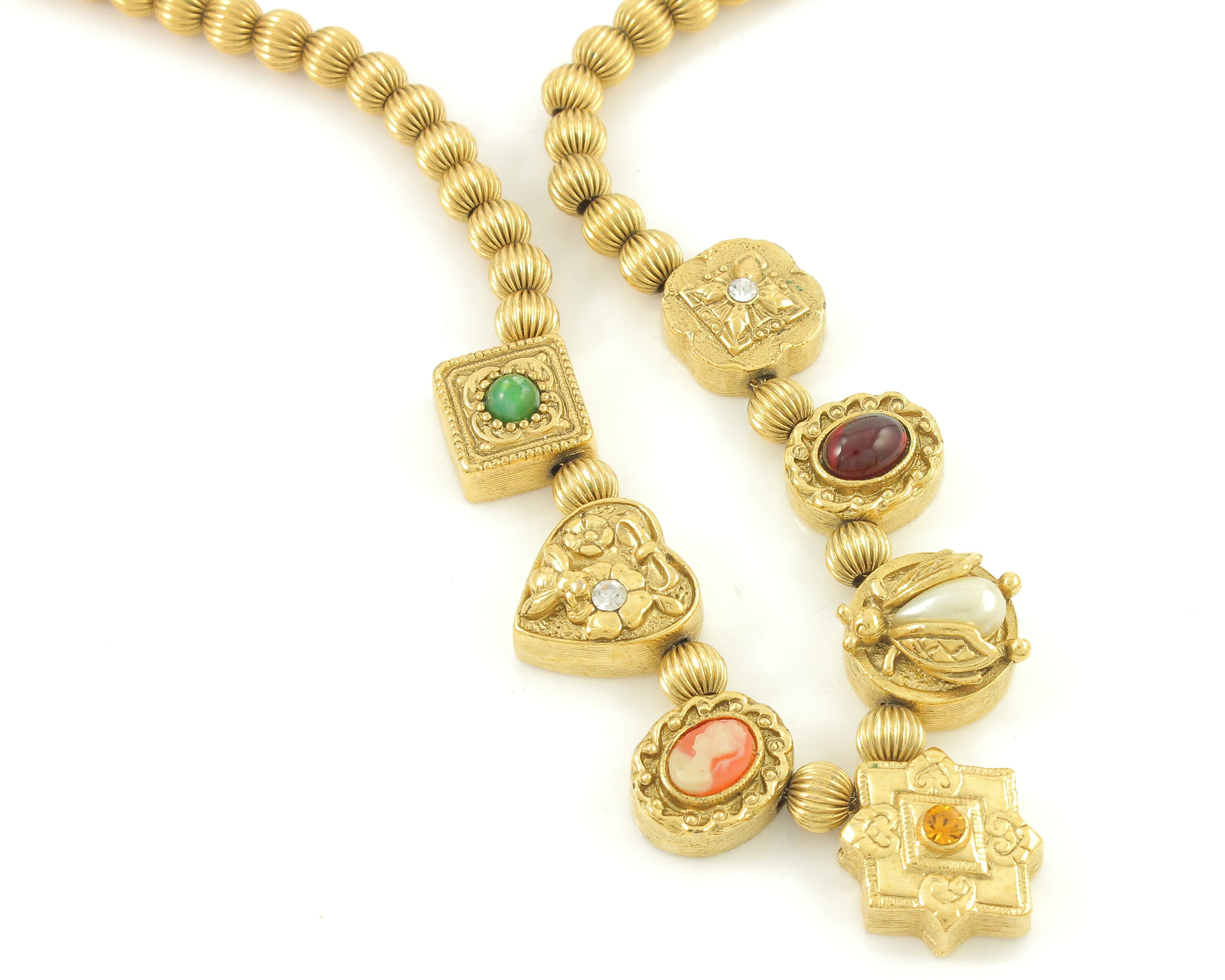 Vintage 1928 Jewelry Co. Watch Slide Necklace, 1928 Faux Watch Slide ...