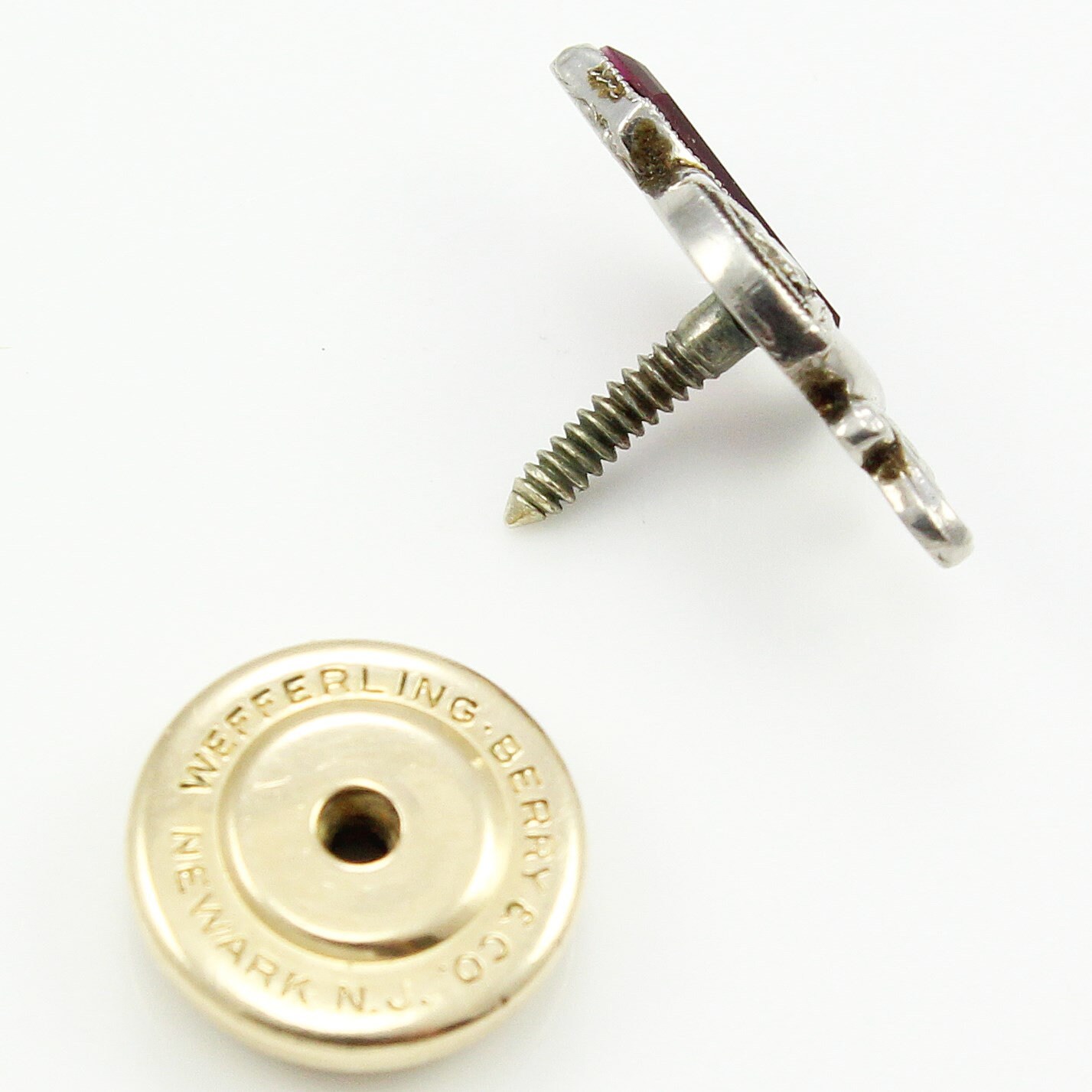 Vintage 10K Diamond Created Ruby Shriner Lapel Pin, Vintage 10K Masonic ...