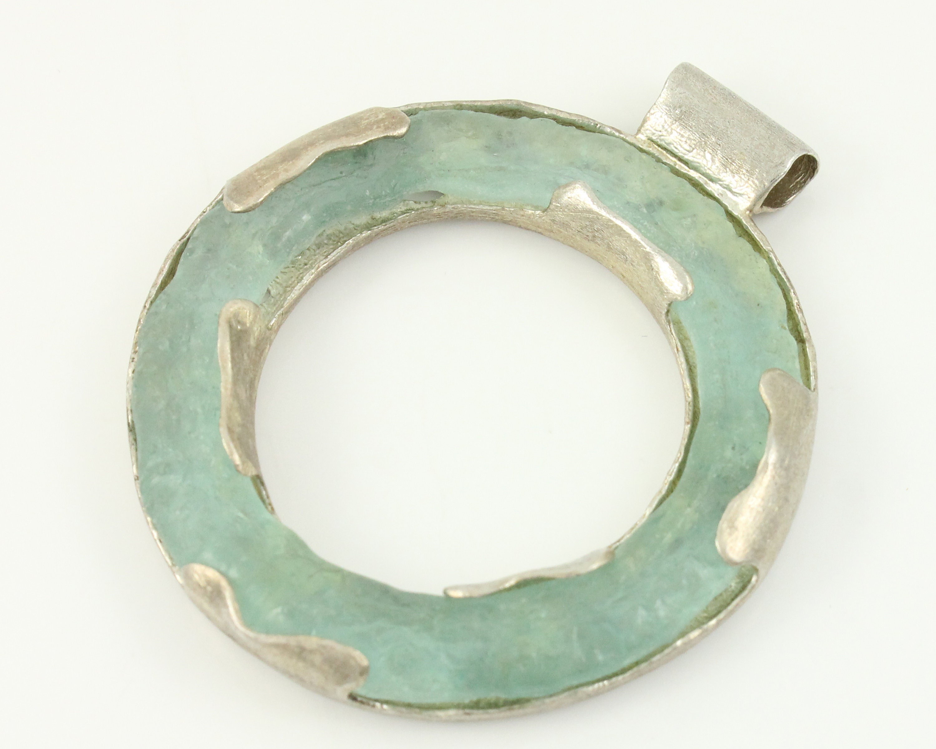 Vintage Roman Glass Sterling Silver Pendant Luli Hammerstein, Luli ...