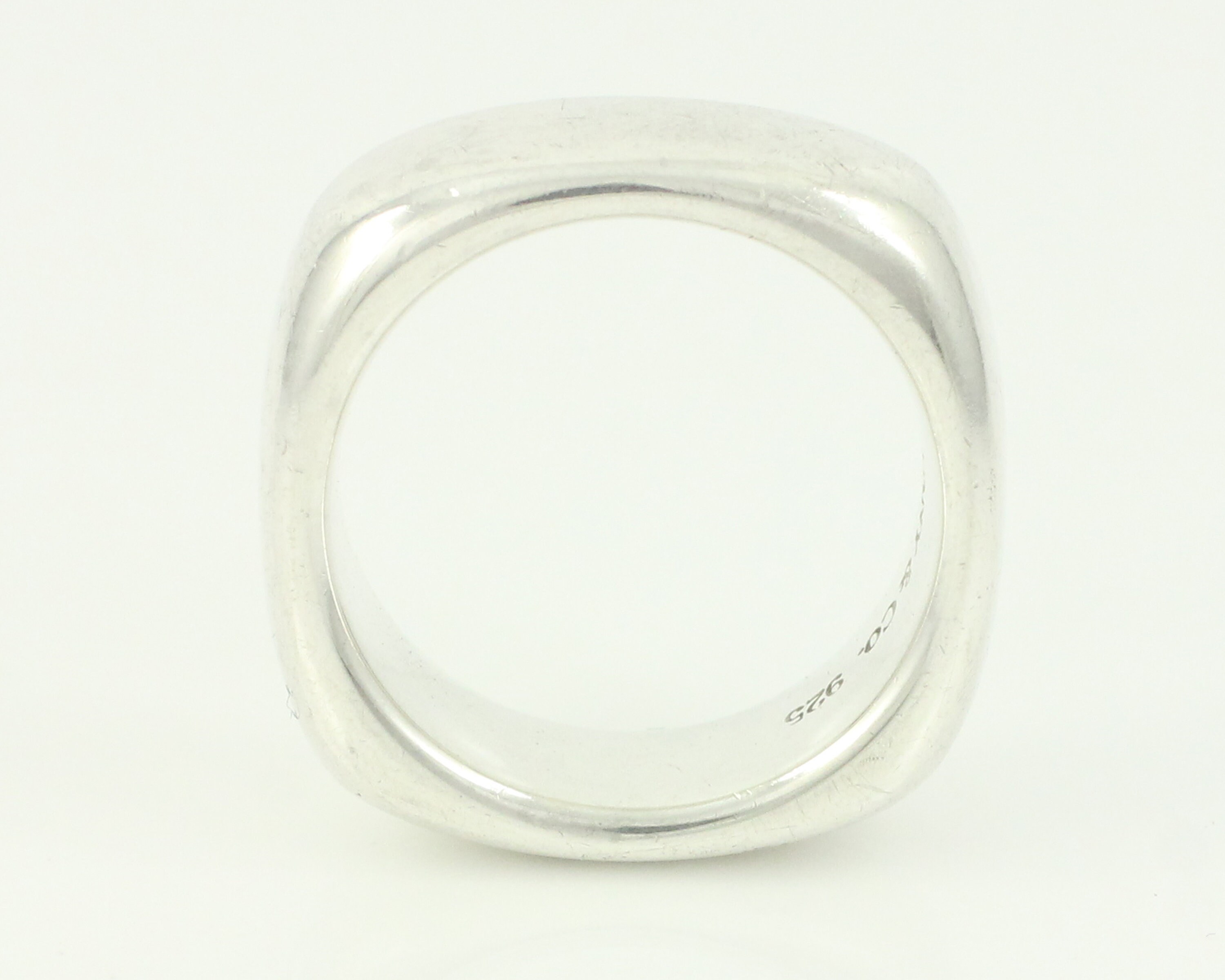 2003 Tiffany & Co. Sterling Square Cushion Ring, Tiffany 925 Sterling ...
