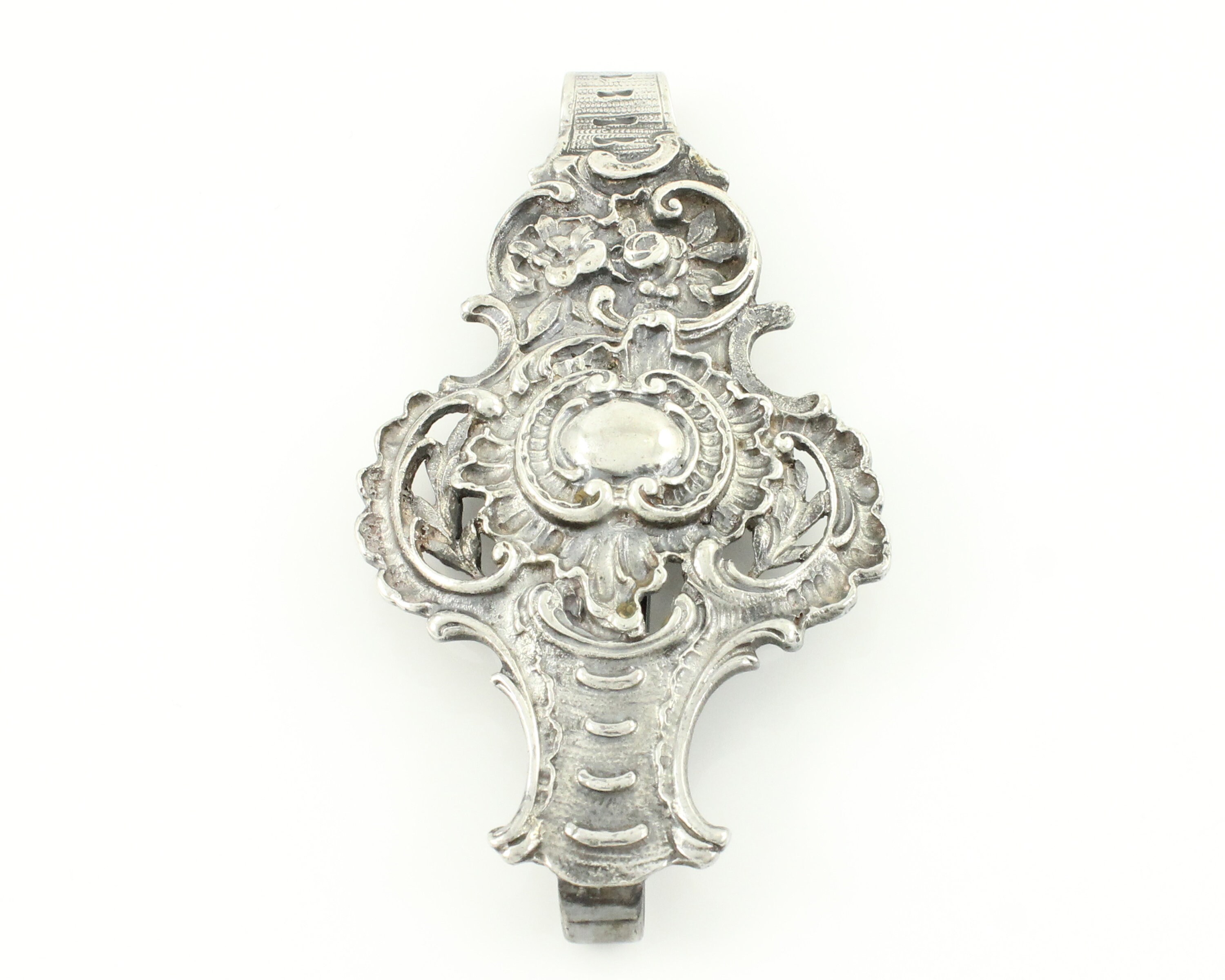 Antique Chatelaine Holder of 800 Silver, Elimeyer 800 Silver Ornate ...