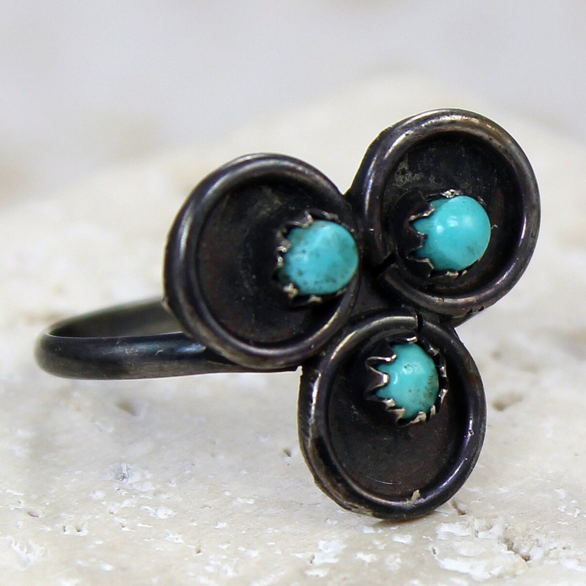 Dainty Silver Turquoise Ring - Handmade 925 Sterling Turquoise Snake ...