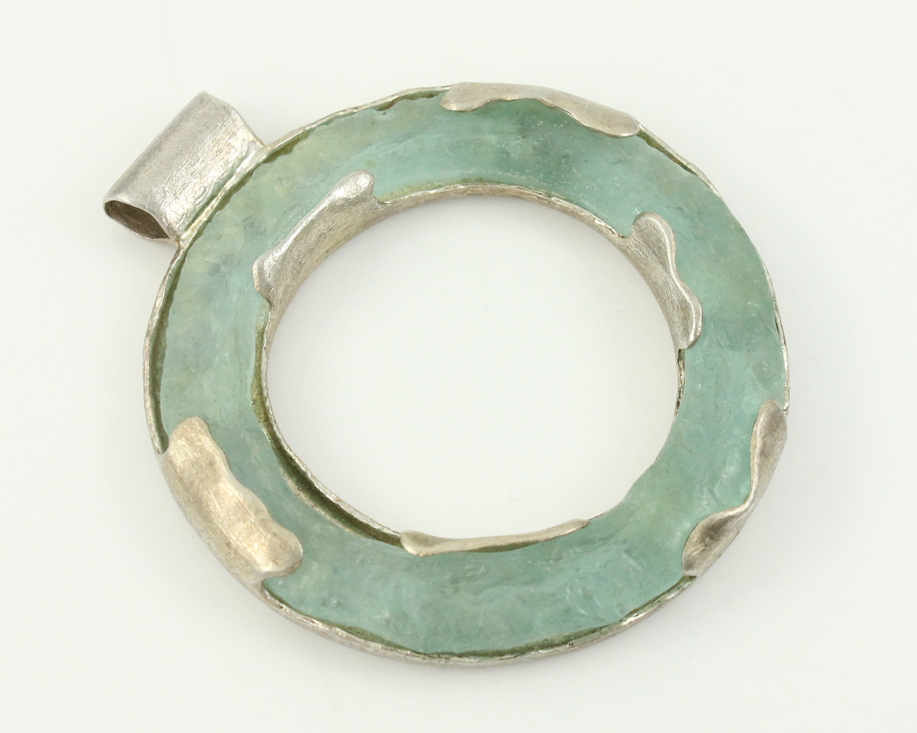 Vintage Roman Glass Sterling Silver Pendant Luli Hammerstein, Luli ...