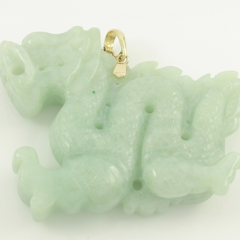 Jade Dragon Pendant - Etsy