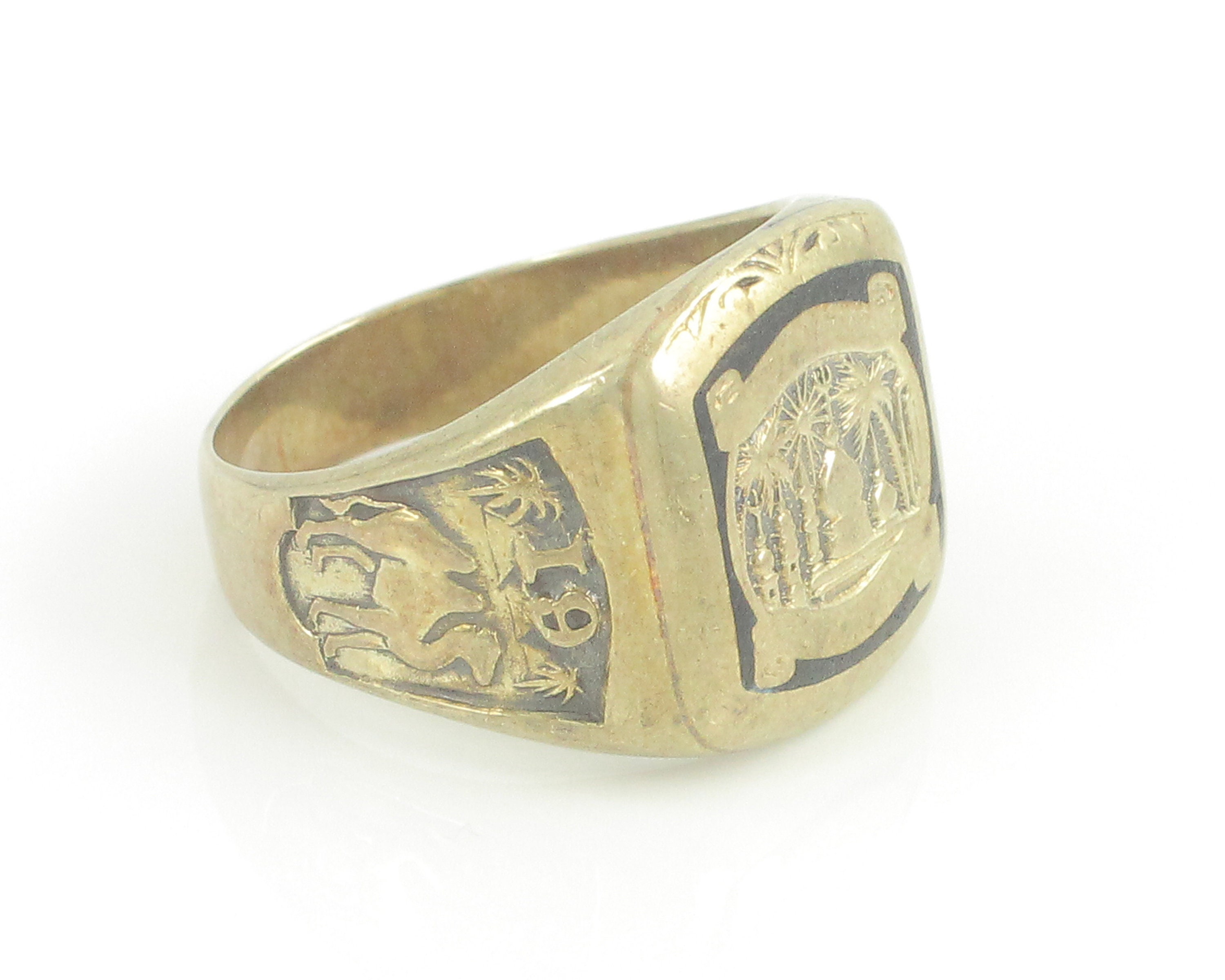 1929 10K Gold Class Ring East Fairmont WV High School, Vintage 10K Gold ...