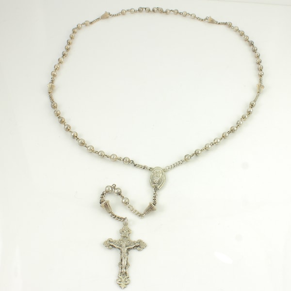 Sterling Silver Rosary - Etsy