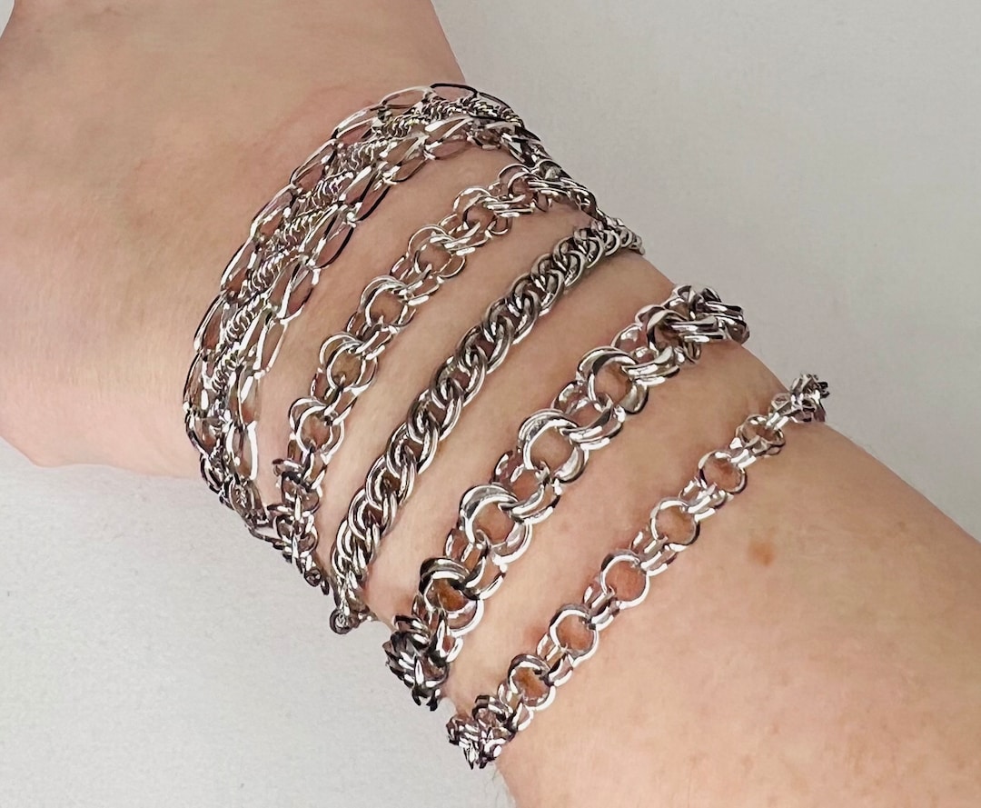 CHOICE Vintage Sterling Silver Charm Bracelet, Vintage Sterling Charm ...