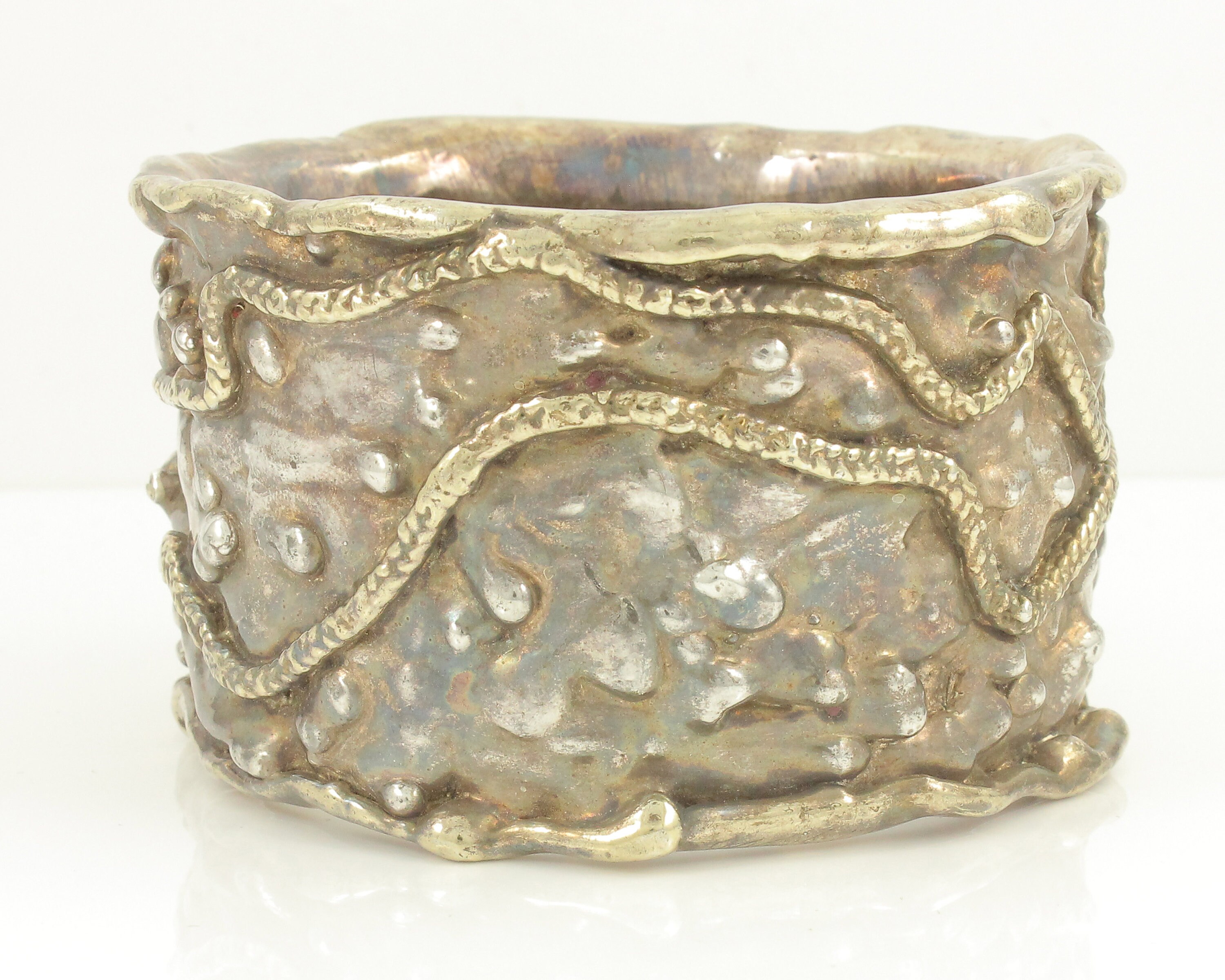 RESERVED for S - Vintage Electroform Sterling Silver Bangle Bracelet ...