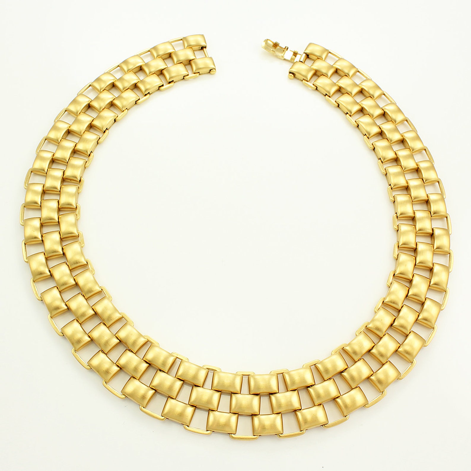 Bold Vintage Monet Collar Statement Necklace Satin Finish - Etsy