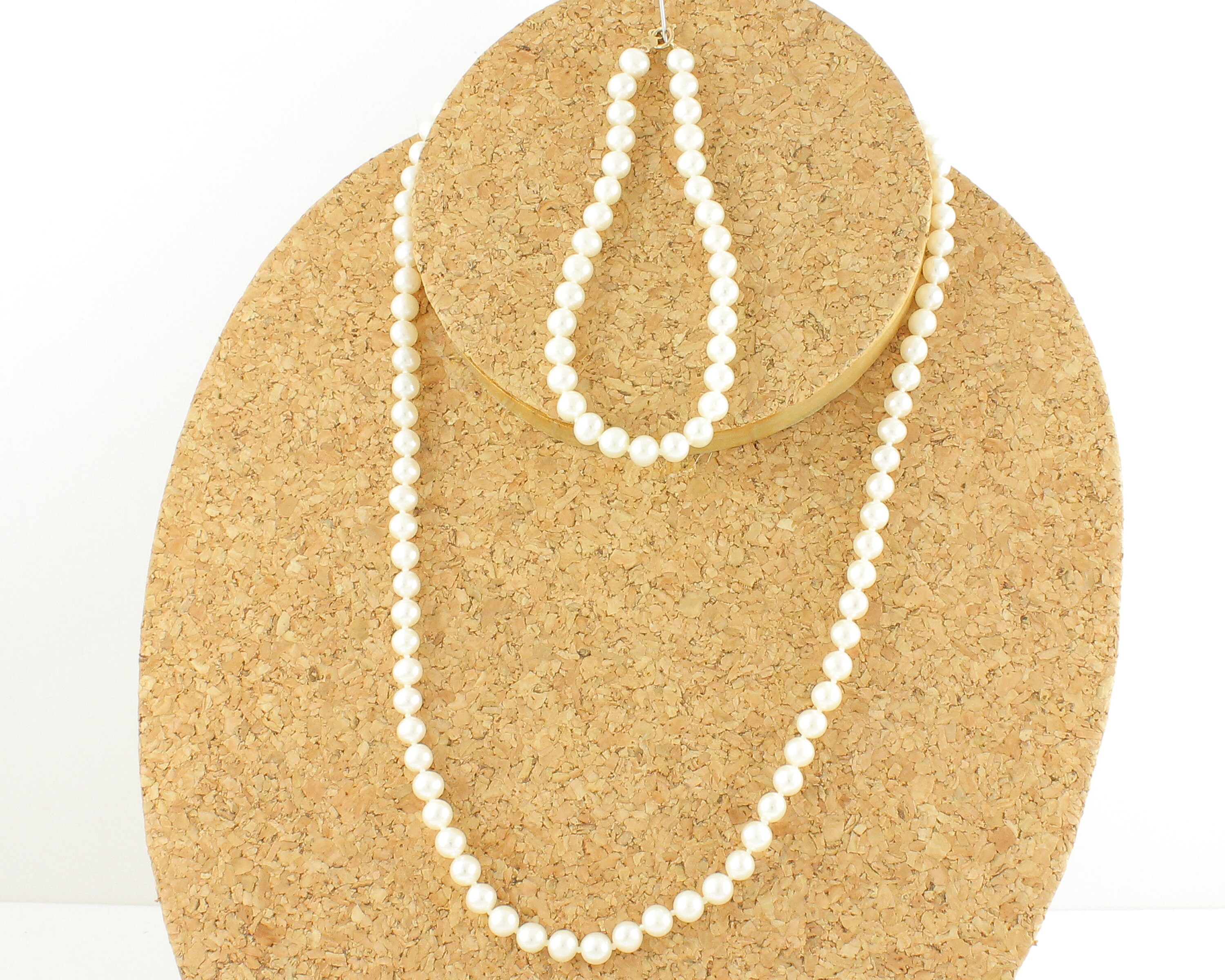 Pearl Necklace Vintage Cultured Freshwater Pearl Necklace And Bracelet