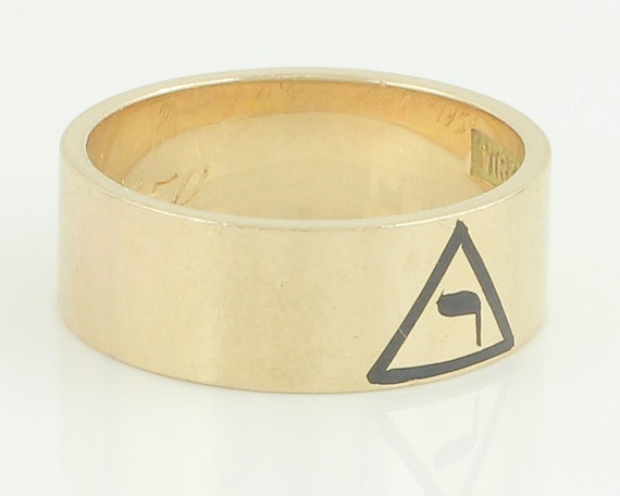 Vintage 14th Degree Scottish Rite Ring, 10K Yellow Go… - Gem