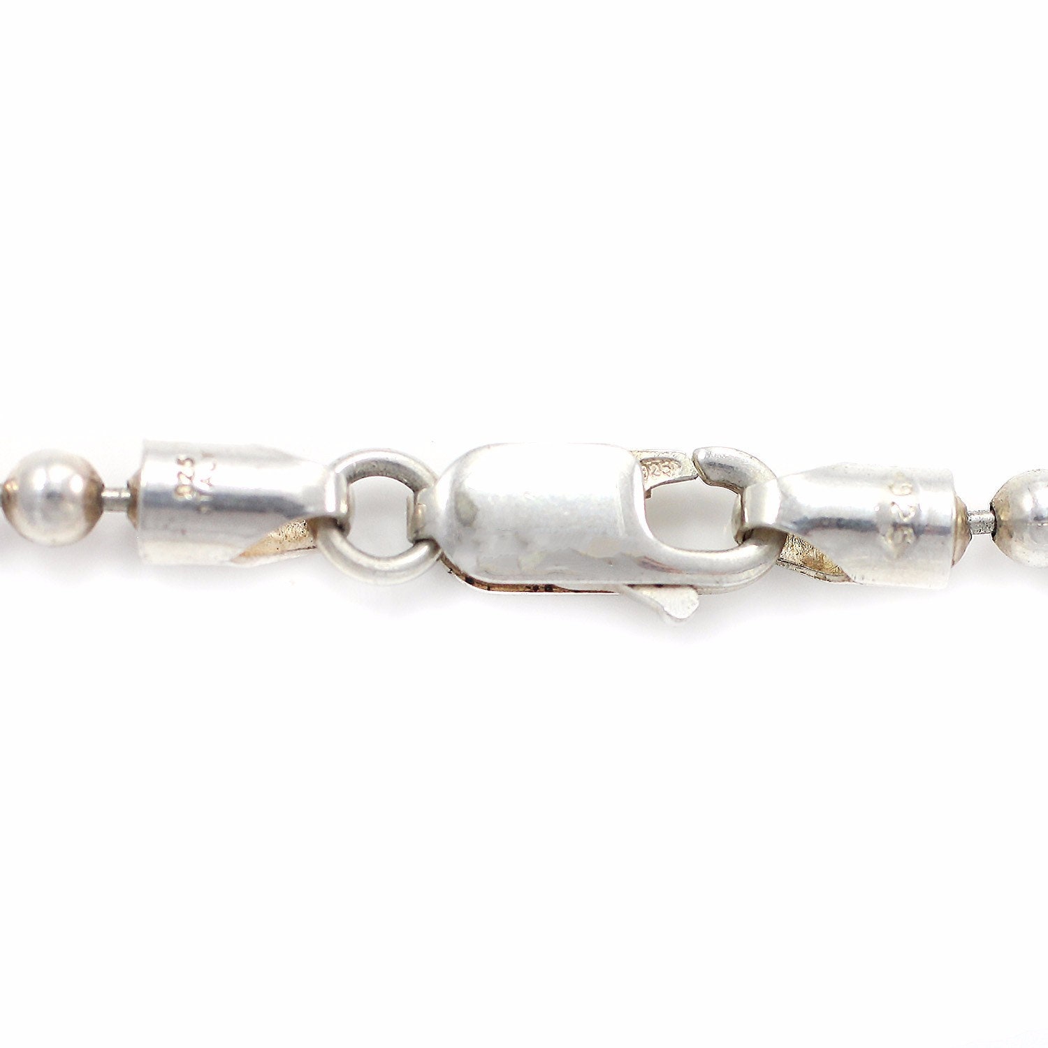 Vintage Sterling Silver 18 Inch Ball Chain, 1980s 925 Sterling Silver ...
