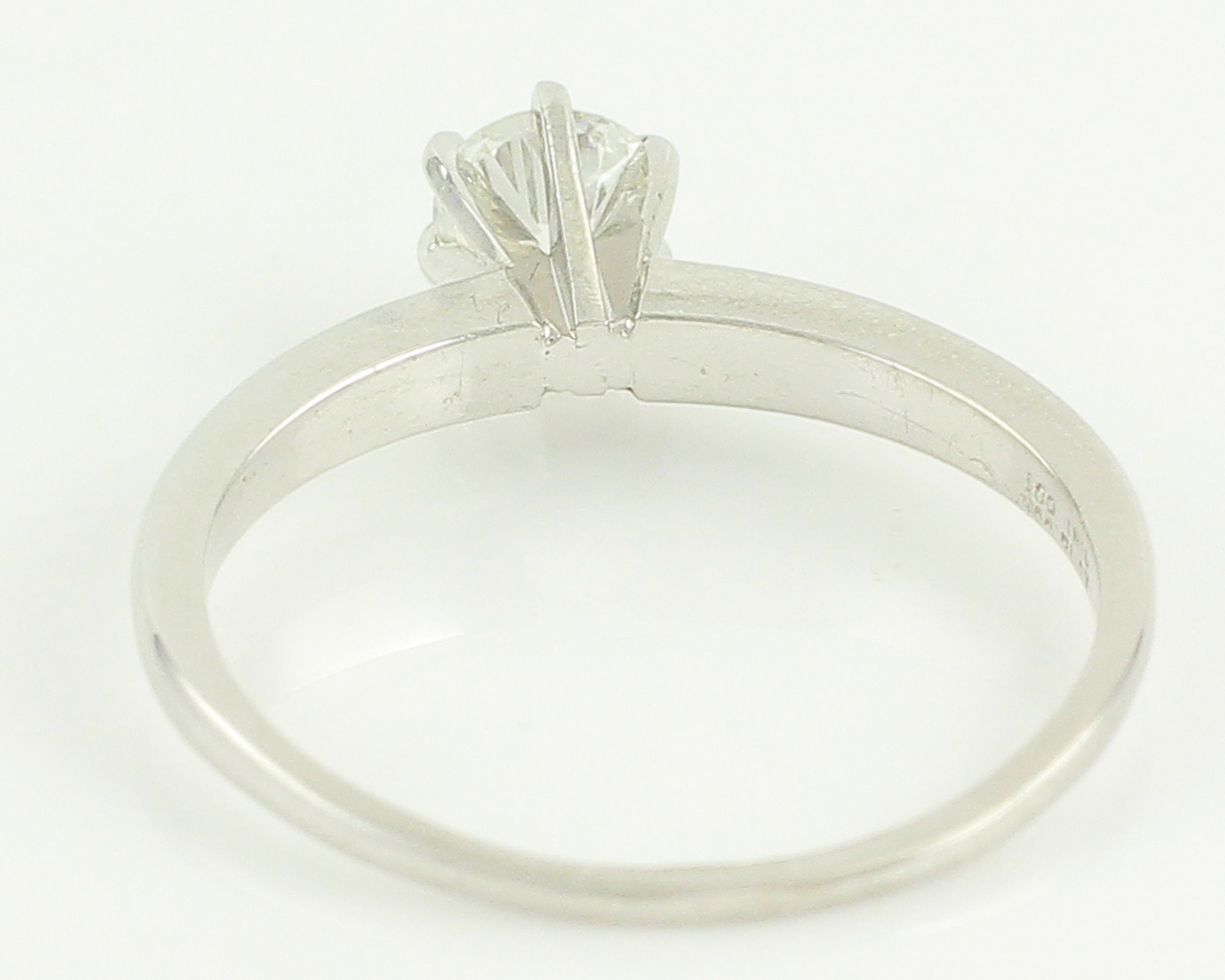 Platinum .50 CT Diamond Solitaire Engagement Ring - Six Prong ...