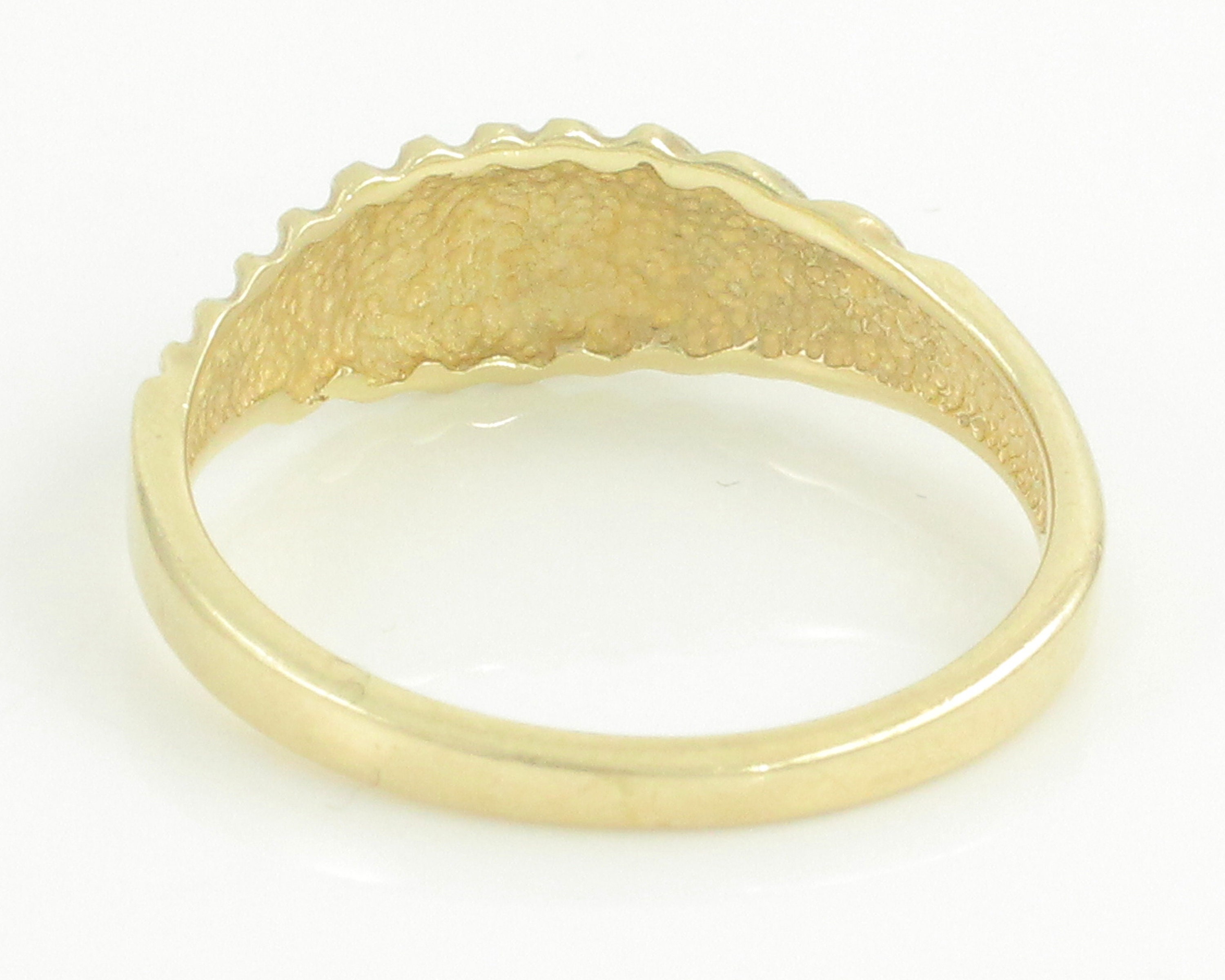 Vintage 10K Small Dome Ring, 1990s 10K Dome Ring Size 7, Dainty 10K ...