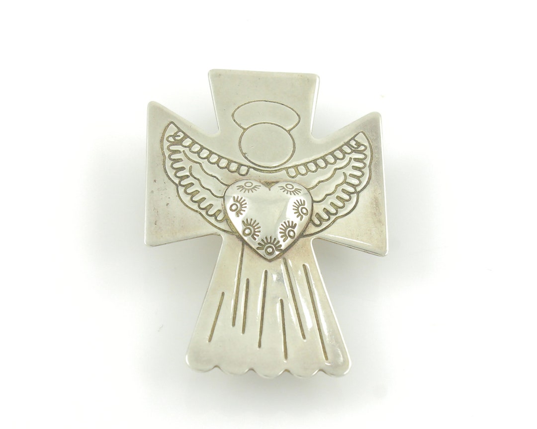 Vintage Carolyn Pollack Sterling Silver Angel Pin Pendant: Southwestern ...