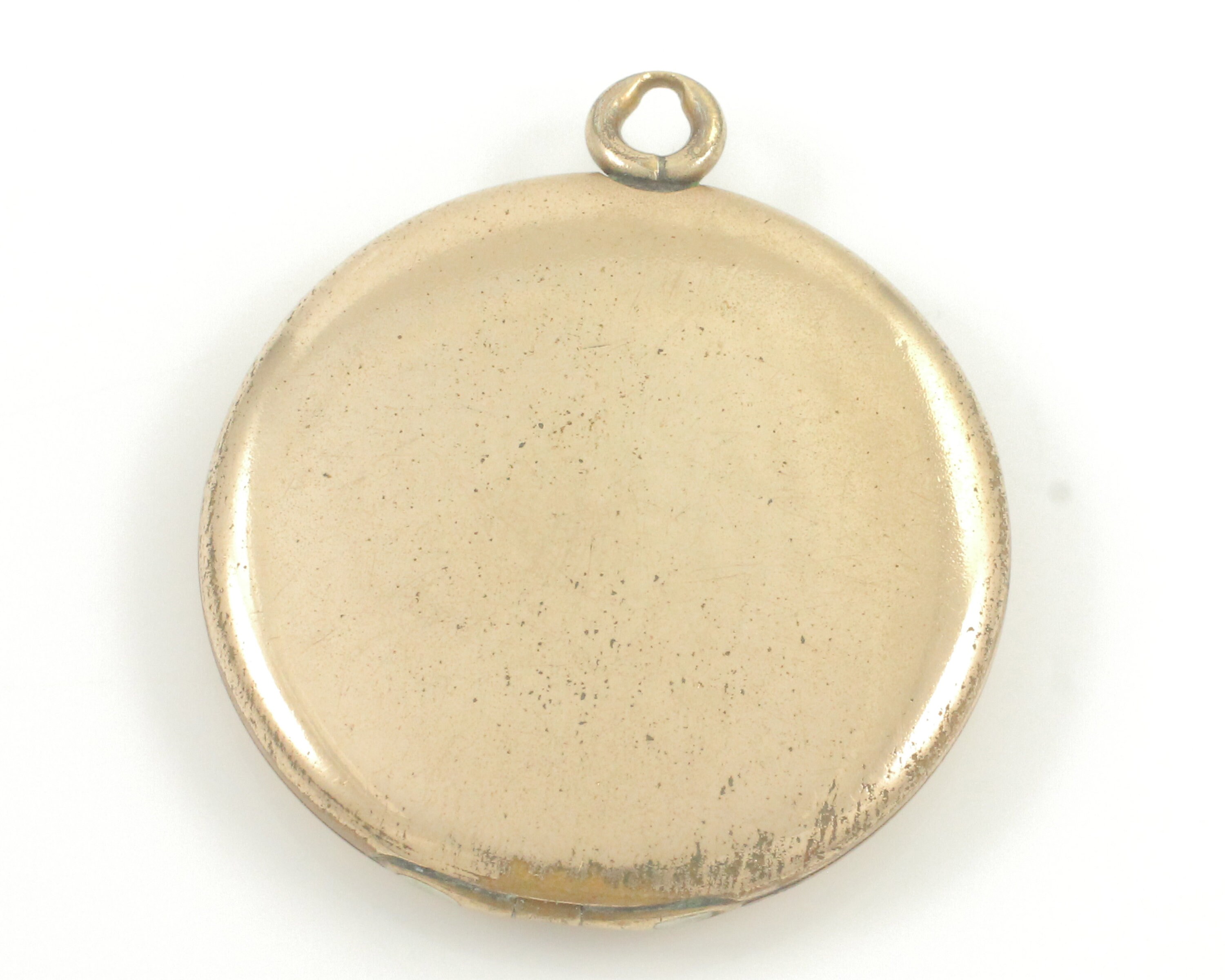 Victorian Crescent Moon Star Round Locket Pendant, Antique Gold Filled ...