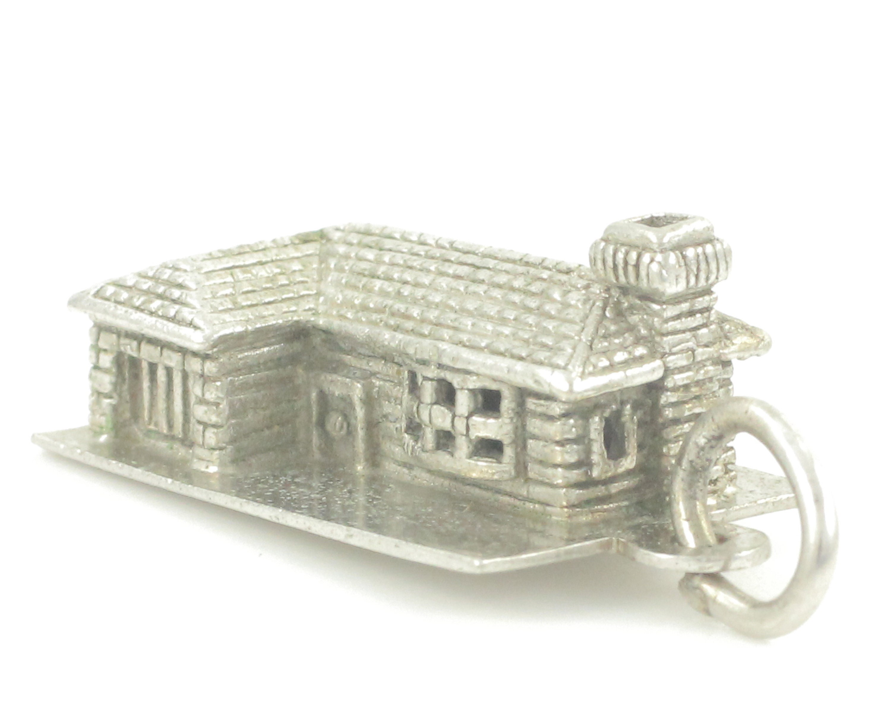 Vintage Sterling Silver Ranch House Charm, Vintage 3D Mid Century House ...