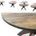 Expandable Round Dining Table / Reclaimed Dining Round Table/ Farmhouse ...