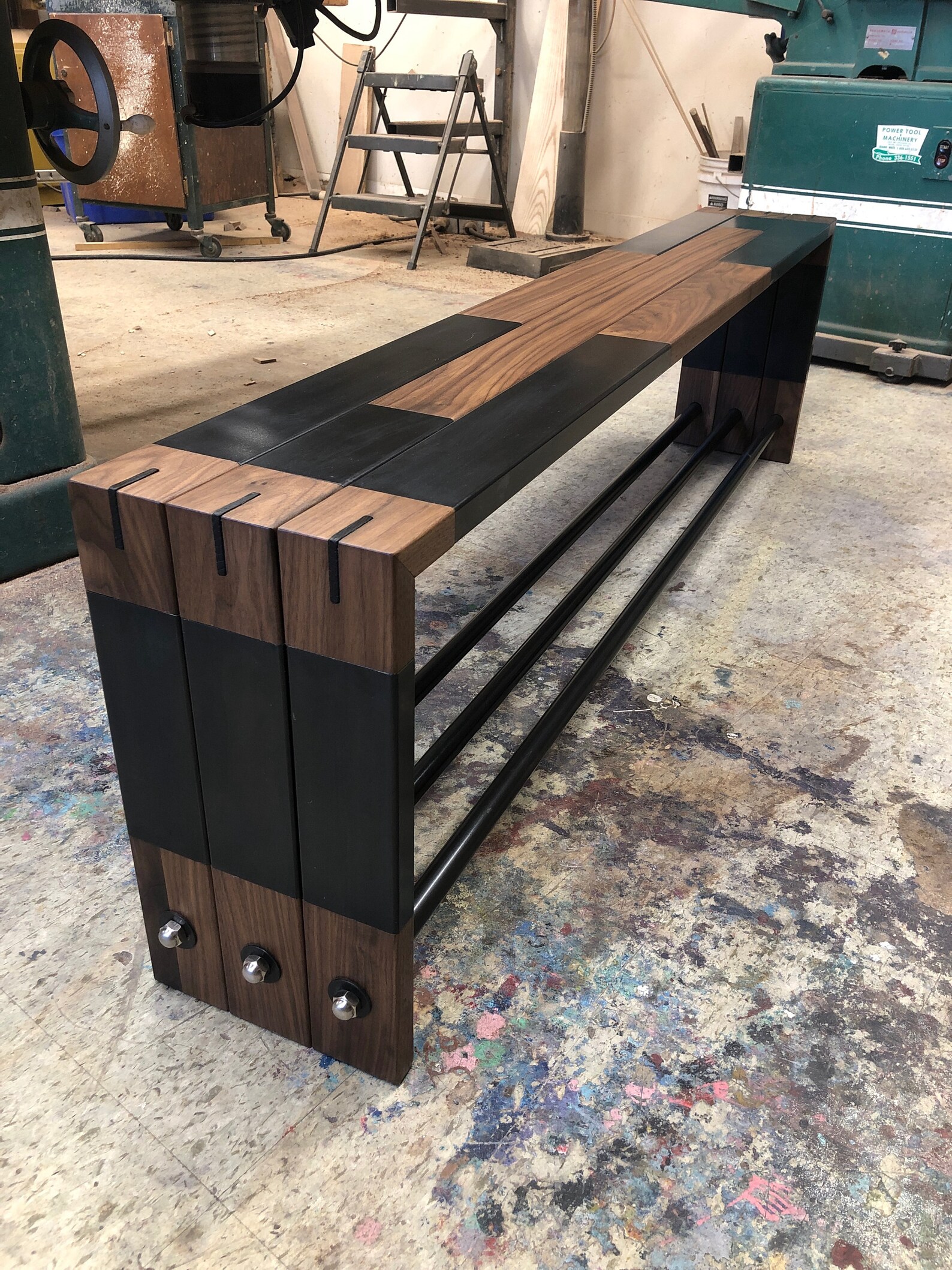 Industrial Modern Bench - Etsy