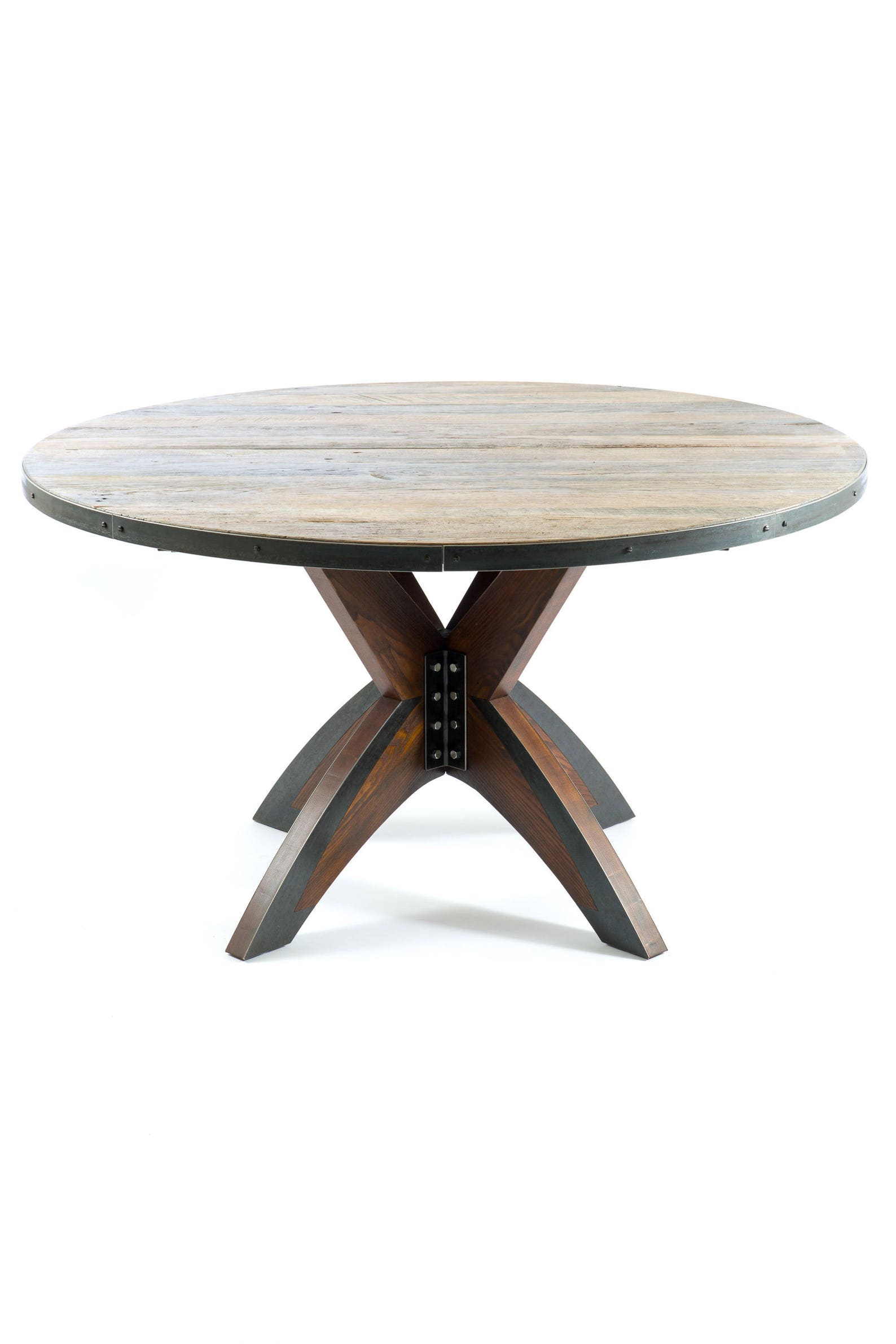 Expandable Round Dining Table / Reclaimed Dining Round Table/ Farmhouse ...