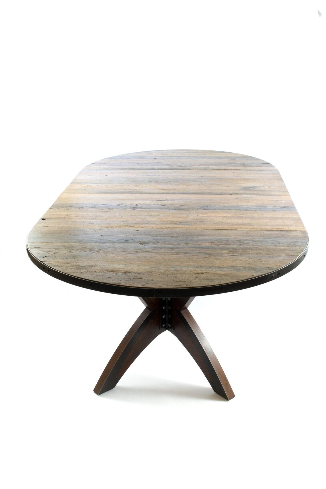 Expandable Round Dining Table / Reclaimed Dining Round Table/ Farmhouse ...