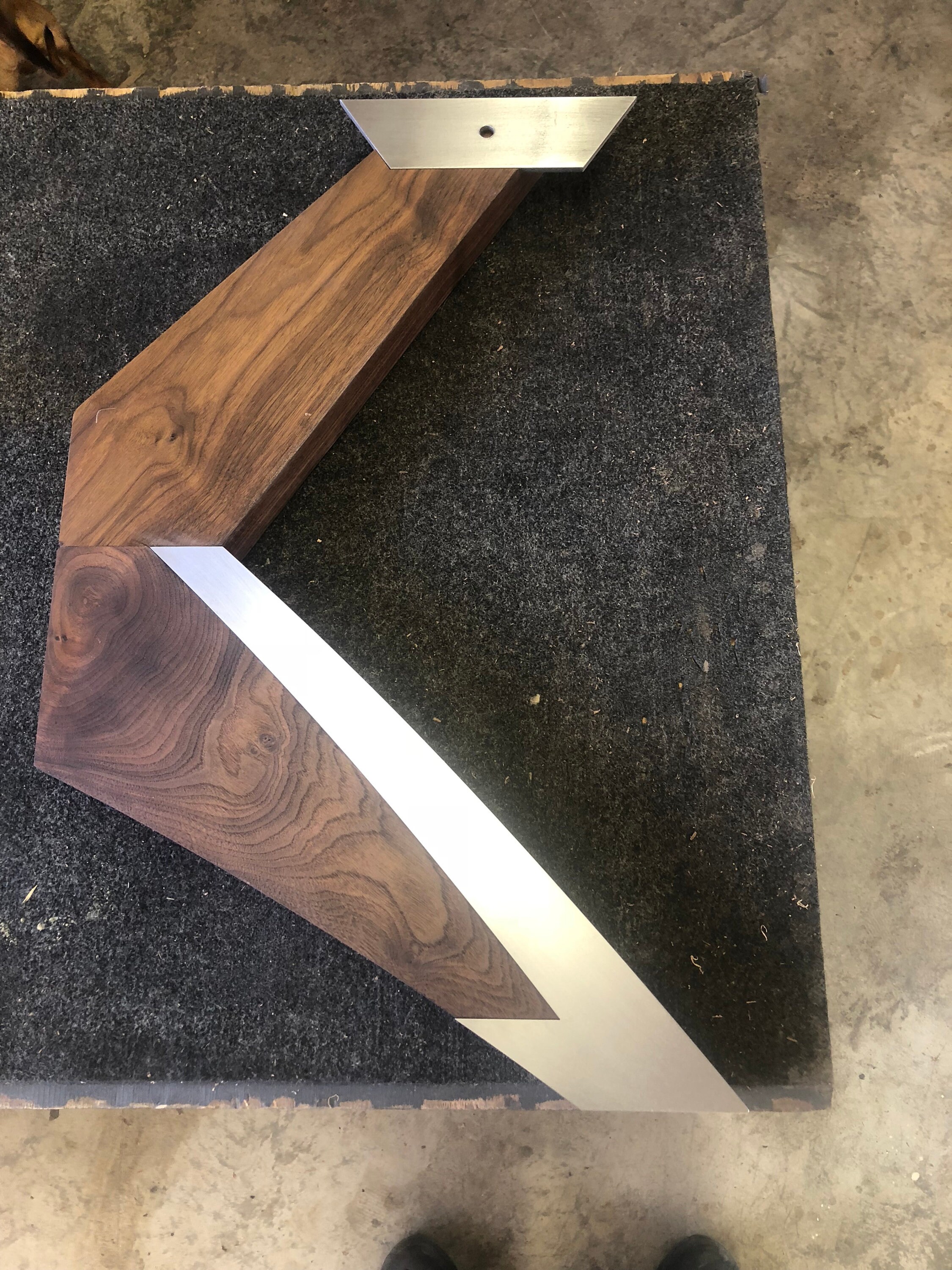 Modern Dining Table With Industrial Steel Details. - Etsy