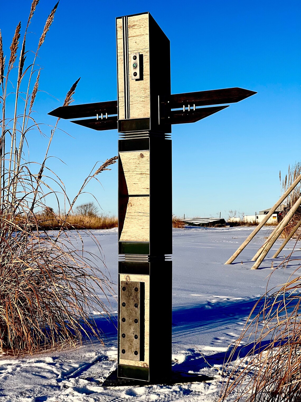 Modern Totem Sculpture for Indoors or Outdoors - Etsy