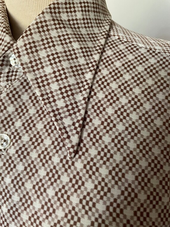 70’s Micro Checkered Button Down Shirt - Gem