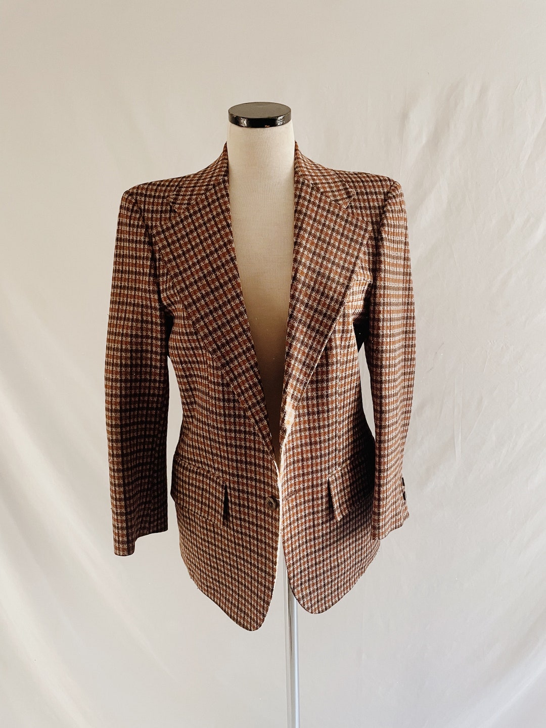 Vintage Plaid Blazer by Mcinerny Honolulu - Etsy