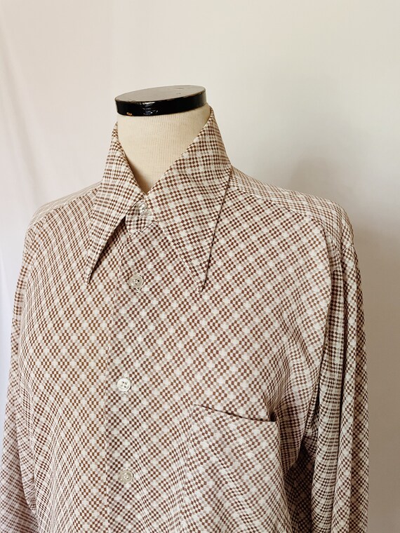 70’s Micro Checkered Button Down Shirt - Gem