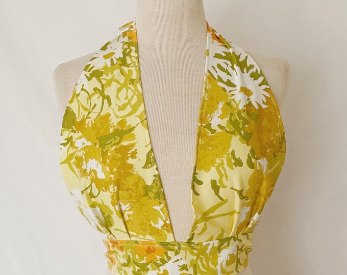 Handmade Upcycled Floral Halter Top - Etsy