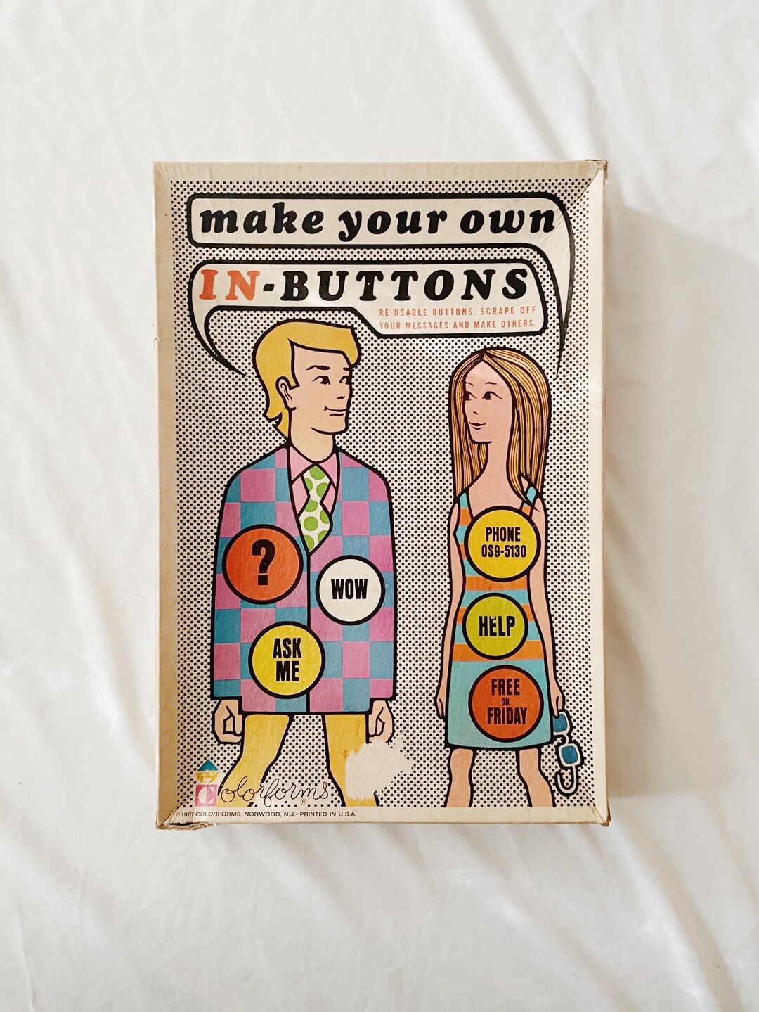 1967 Make Your Own Button Pins Kit by Colorform - Etsy