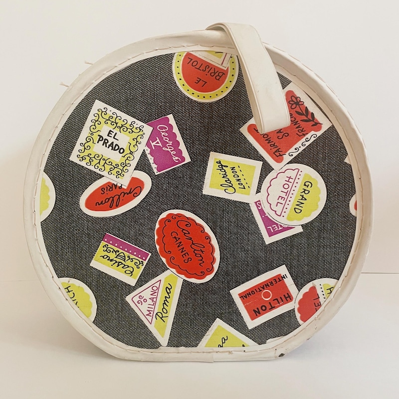 Round Suitcase - Etsy