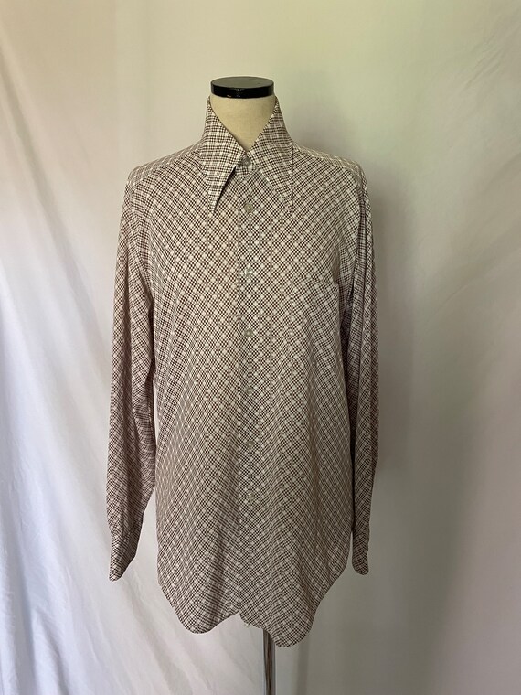 70’s Micro Checkered Button Down Shirt - Gem