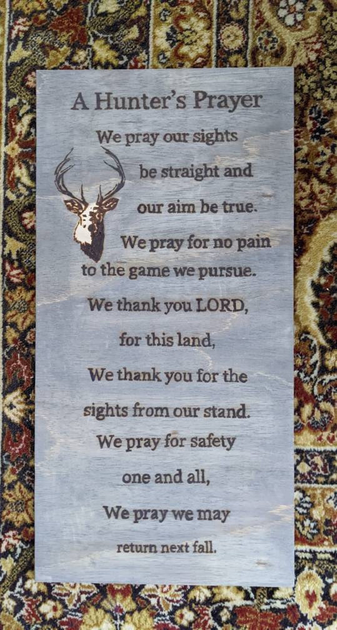 Hunters Prayer, Deer Sign, Hunting Sign, Fall Sign, Personalized ...