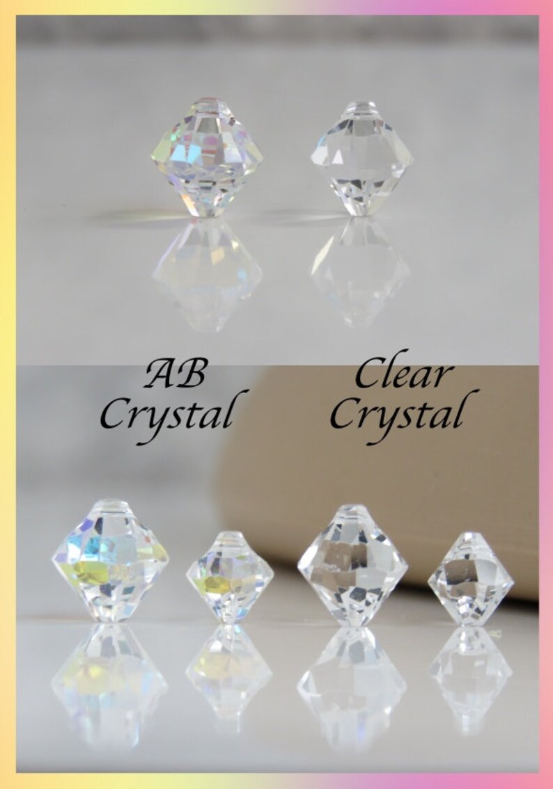 Transparent Invisible Illusion Floating Necklace With a Swarovski AB ...