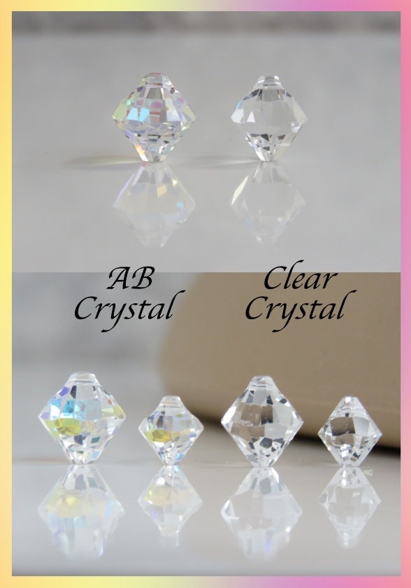 Transparent Invisible Illusion Floating Necklace With a Swarovski AB ...