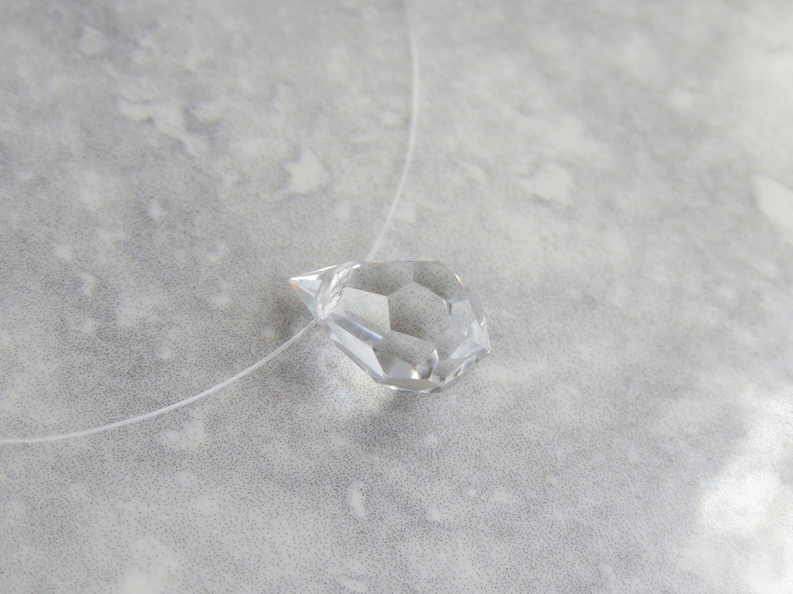 Invisible Transparent Floating Illusion Necklace With A - Etsy