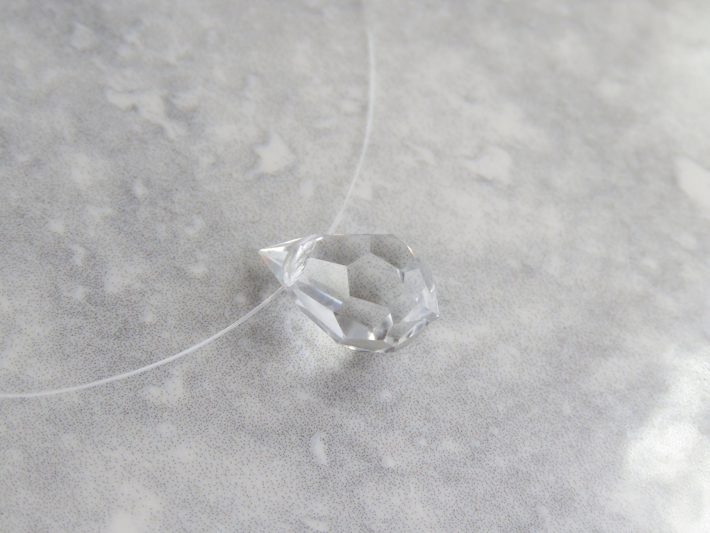 Invisible, Transparent Floating Illusion Necklace With A Preciosa ...