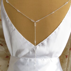 Glass Crystal Back Necklace. Back Chains, Bridal Back Drape Chain for ...