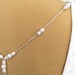 Glass Pearl Back Necklace. Back Chains, Bridal Back Drape Chain for Low ...