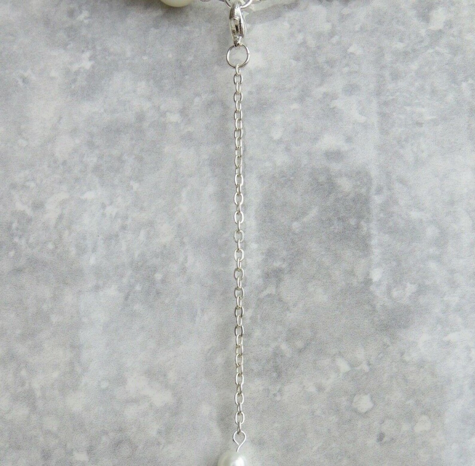 10.5 Inches Glass Pearl Necklace Back Drop. Back Chains, for Low Back ...