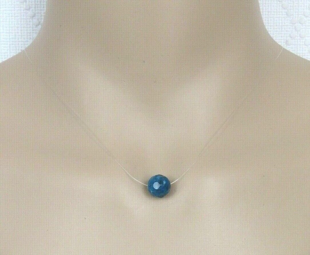 Transparent Invisible Apatite Gemstone Pendant Necklace. Floating ...