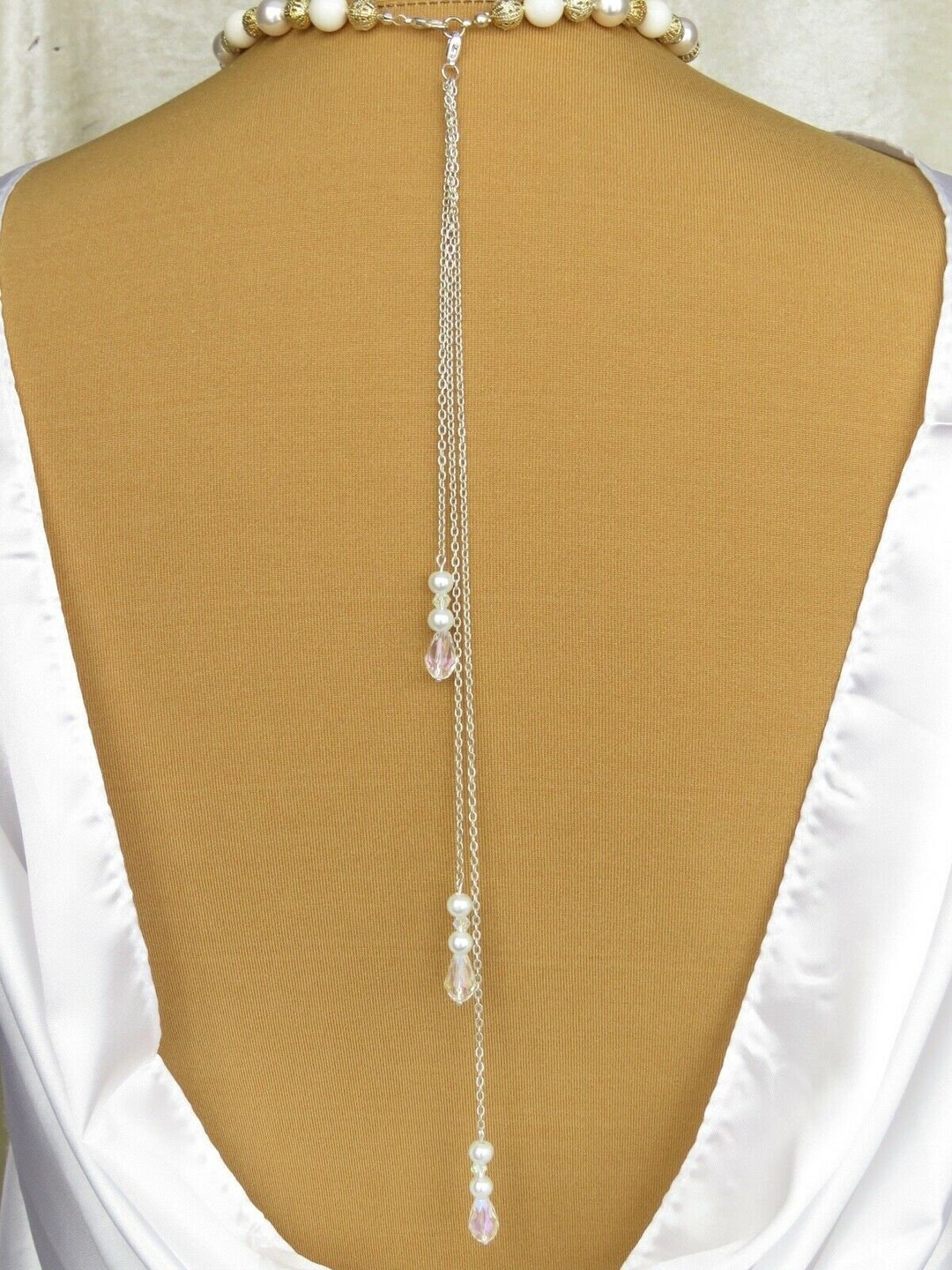 12 Inches Backdrop Attachment for Necklaces, Bridal Backdrop Necklace ...
